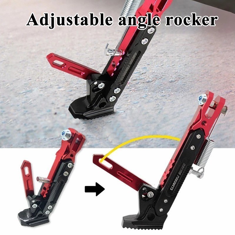 BUCKLOS Motorcycle Side Stand Adjustable CNC 165-235mm Side Stands Xrm ...