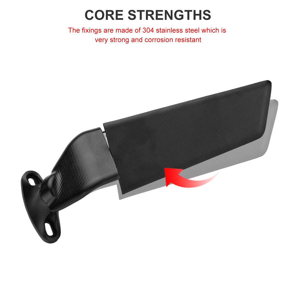 Winglet Side Mirror CNC Wind Wing Rearview Mirror Ninja Stealth Mirror ...