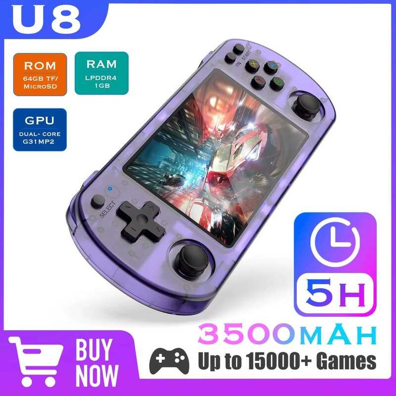 Open Source U8 Retro Handheld Video Game Console ux System 4.0 Inch IPS ...
