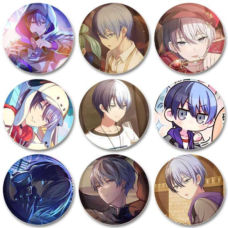 Anime Project SEKAI Brooches on Backpack Round Cartoon Character Aoyagi ...