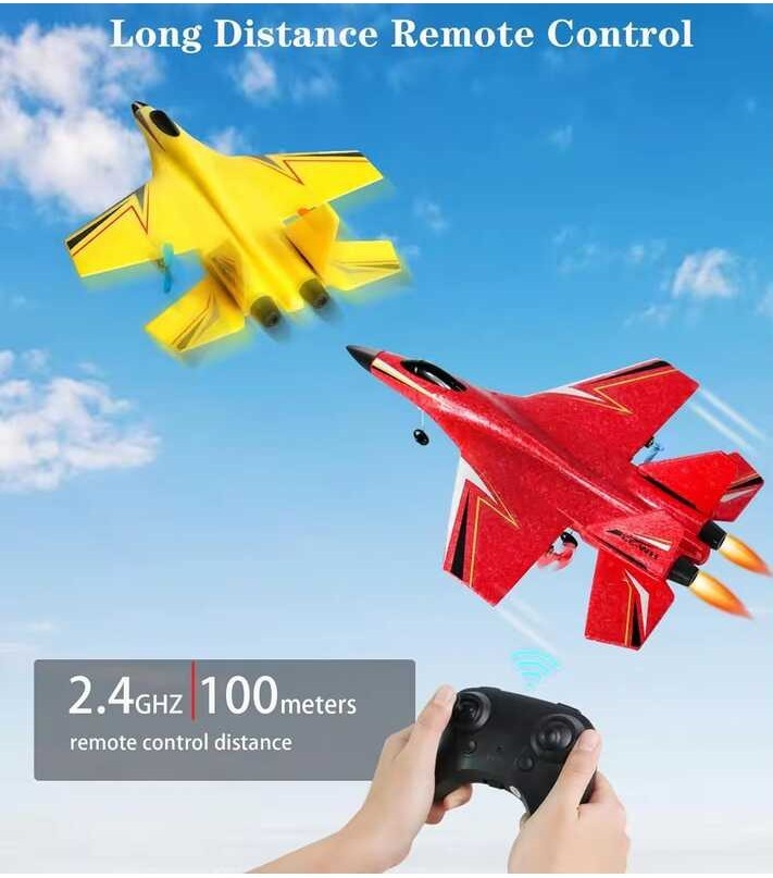 Glider Plane 2.4G Sa LED Lights Remote Control Aircraft Flying Model ...