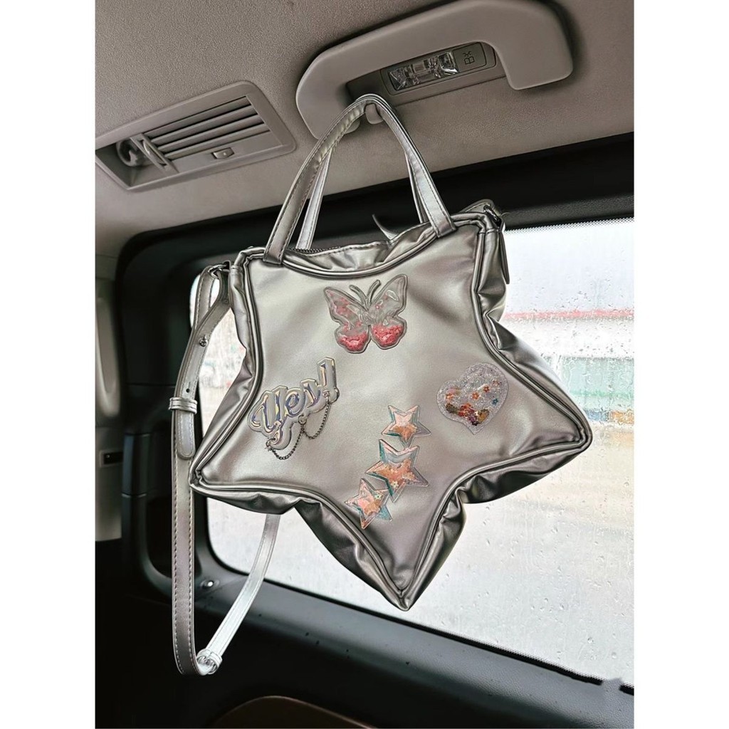Original DIY Hitu Goods In Silver Sparkling Five-Pointed Star With ...
