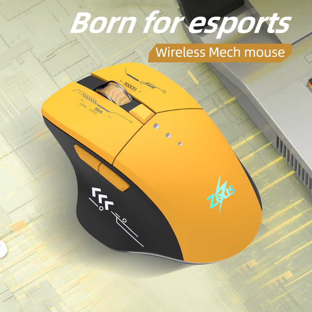Zeus GD-006 2.4G Wireless Mouse Rechargeable Mechanical Office Gaming ...