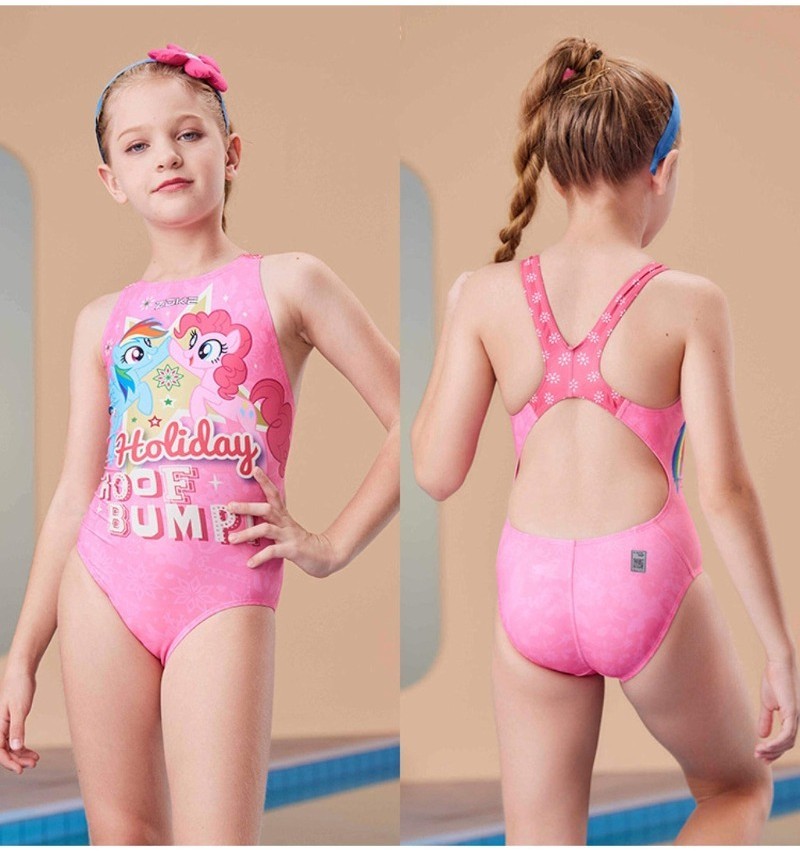 Zoke Girl Swimwear Kids Racing Competitive Swimsuit Girls Training