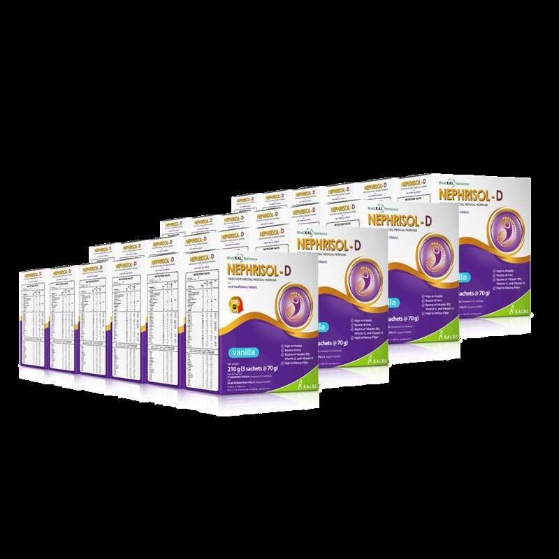 Nephrisol D Vanilla Low GI 210 gram High Protein Milk (24 x 185 gram ...