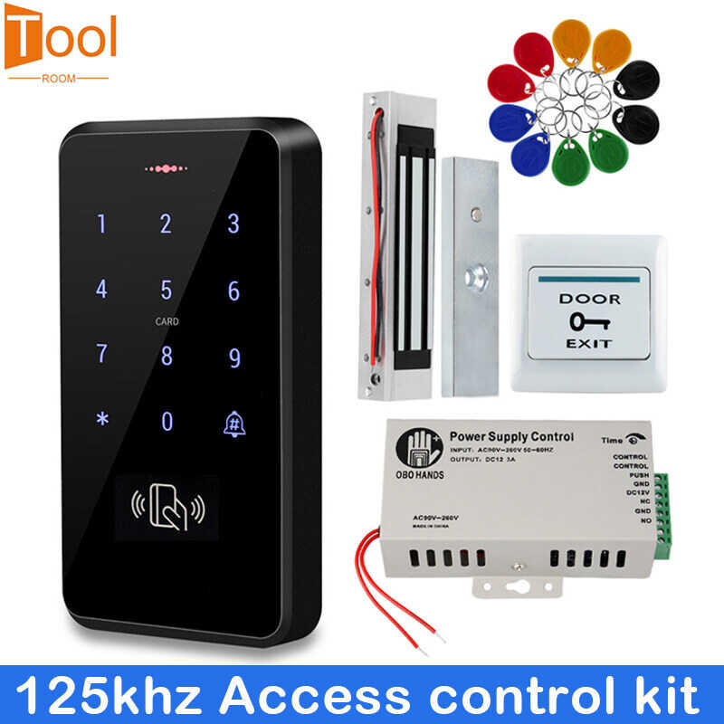 System Door Kit Ip68 Waterproof Outdoor RFID Access Control Keypad Power Supply + Electric ...