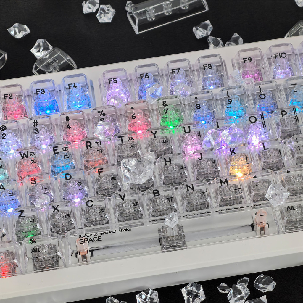 Transparent Crystal Keycap CBSA Profile PC Light Pollution DIY LED ...