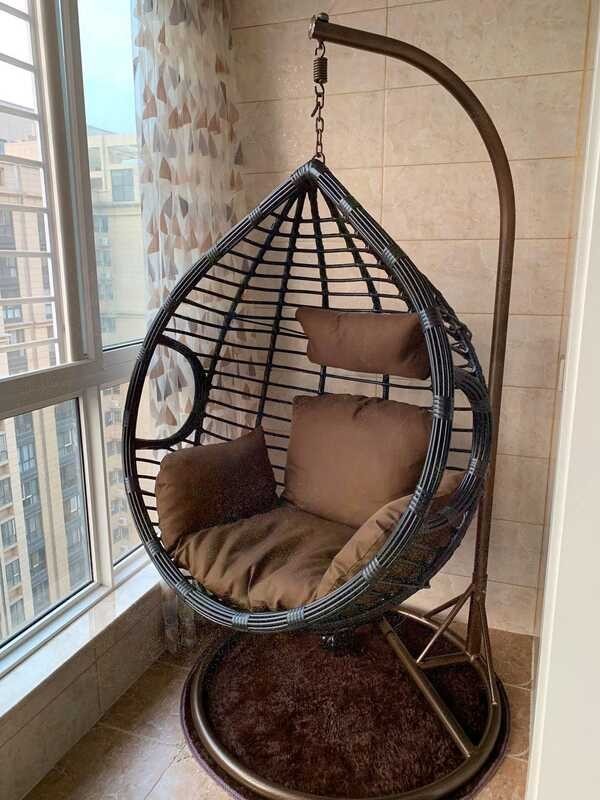 Hanging basket makapal rattan solong double balkon sa loob maliit na ...
