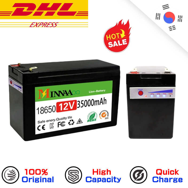 DHL Ship Upgrade 12V 120Ah Built-In High Current 30A BMS 18650 Lithium ...
