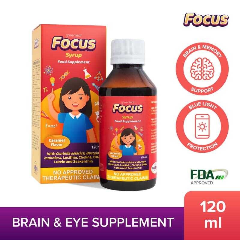 Focus Syrup Natural Brain Booster, Memory Enhancer & Eye Supplement ...