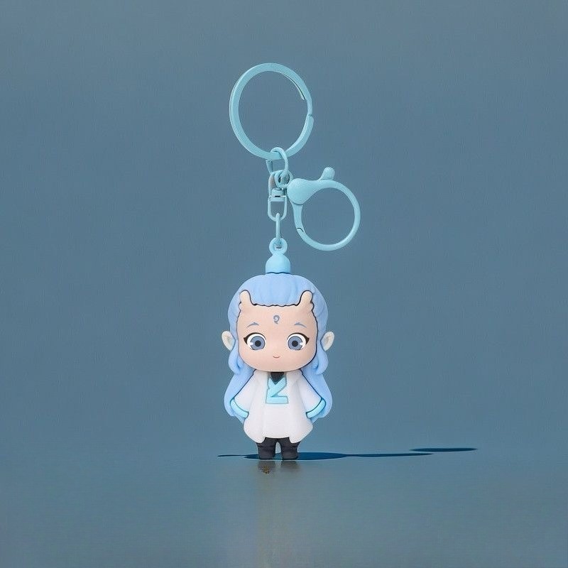 Surrounding Nezha character Ao Bing 3D keychain Kawaii backpack pendant ...