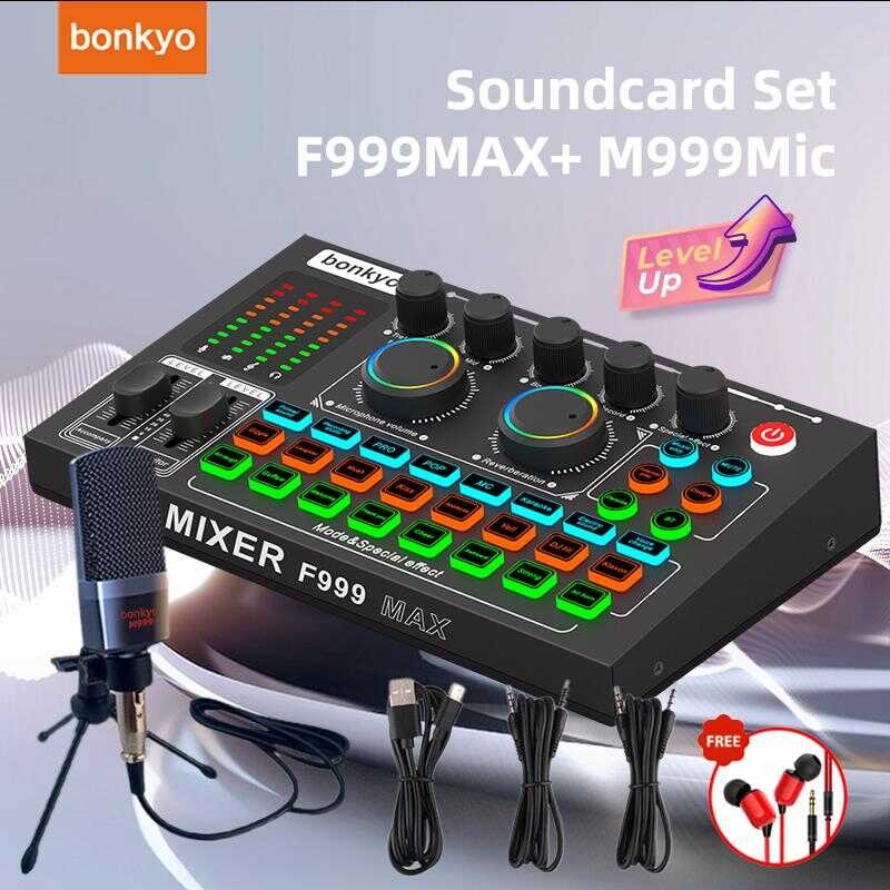 Bonkyo F999max M999mic Sound Card Live Broadcast Equipment Full Set ...