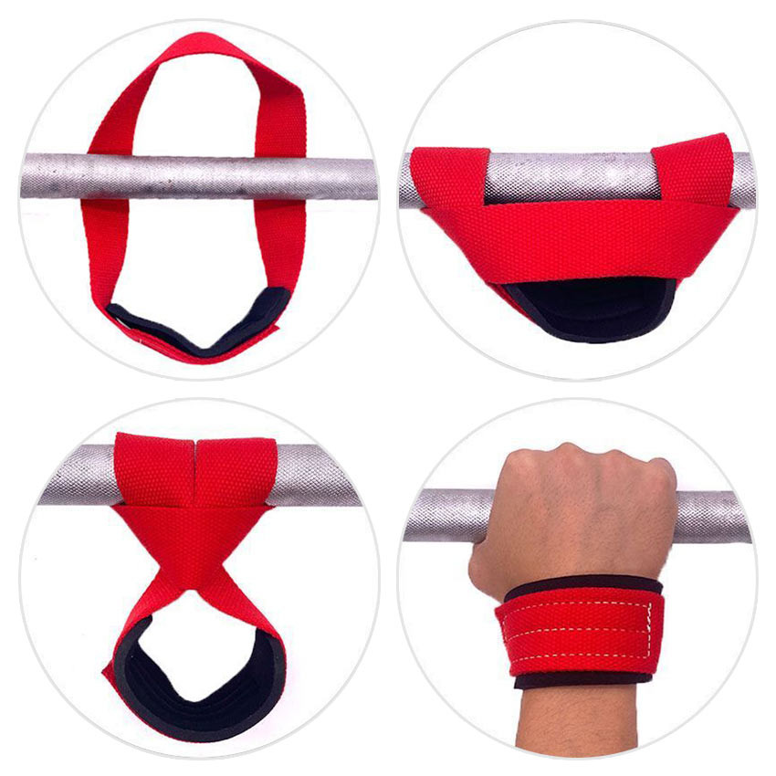 GEEBON 2Pcs Figure 8 Weight Lifting Straps Weightlifting Powerlifting ...