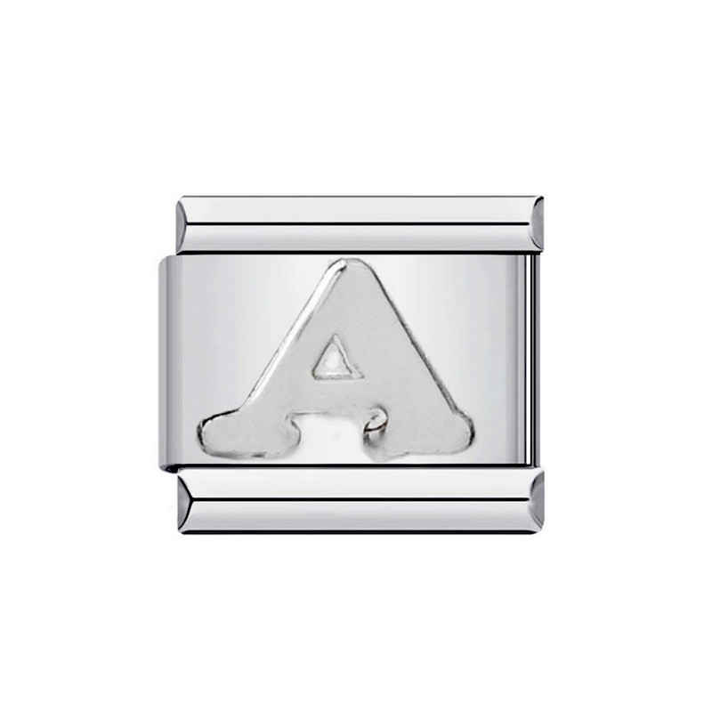 New Titanium Steel Gold Plated English Letter DIY Italian Module ...