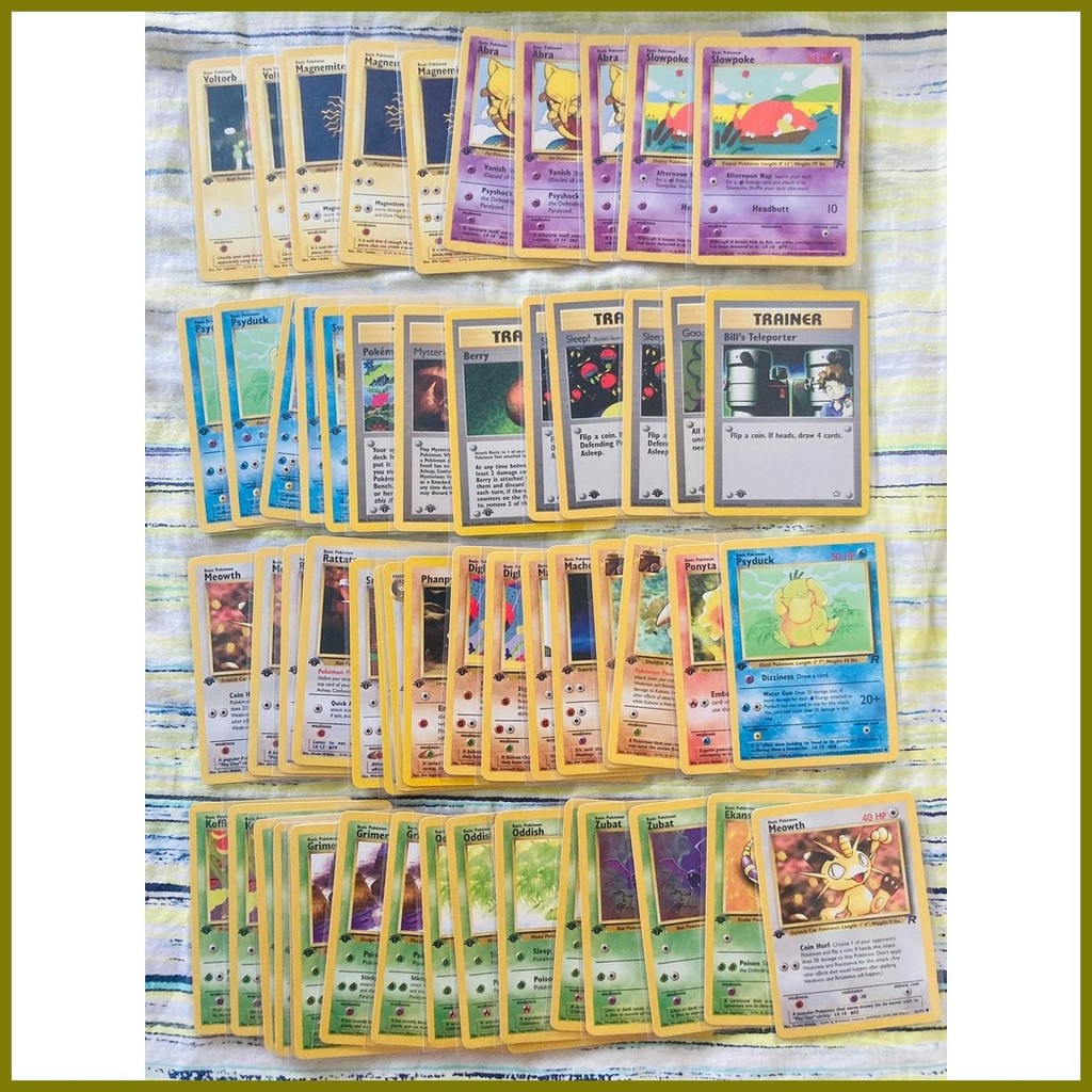 ⇨ ∝ 1st EDITION AND SHADOWLESS VINTAGE NON HOLO Original Pokemon ...