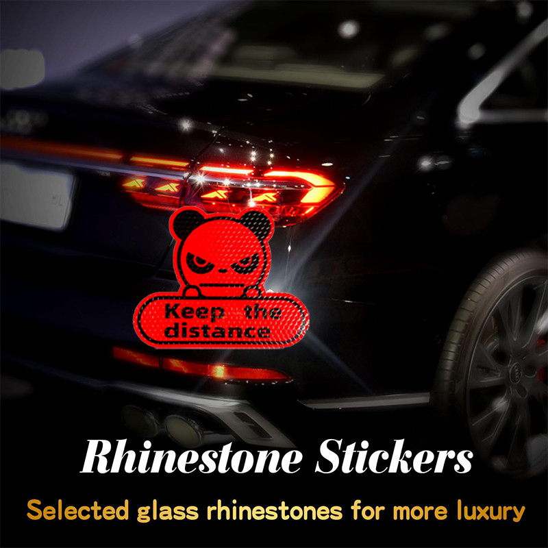 Reflective Diamond Stickers Keep The distance stickers Safety Caution ...