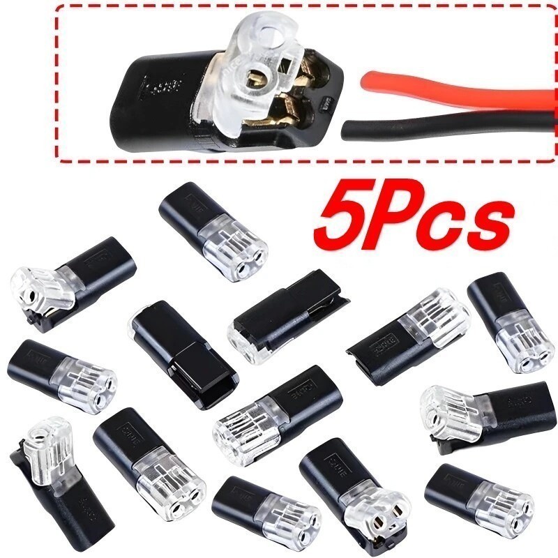 1-5Pcs Car Wire Electrical Cable Crimp Terminals- 2 Pin Way Plug ...