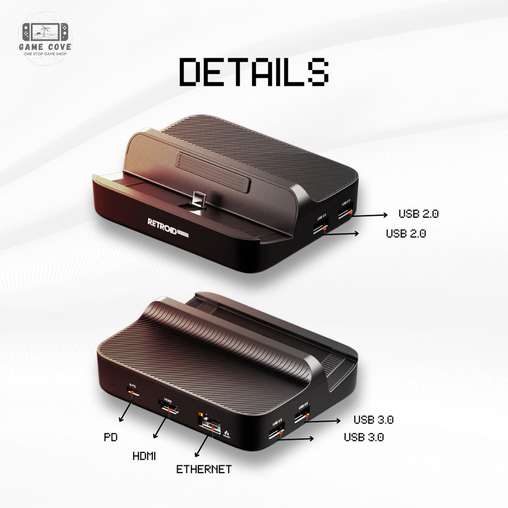 Retroid Dock for Retroid Pocket 5, 4 Pro, 4, 3+, and 3 || Retroid 7-in ...
