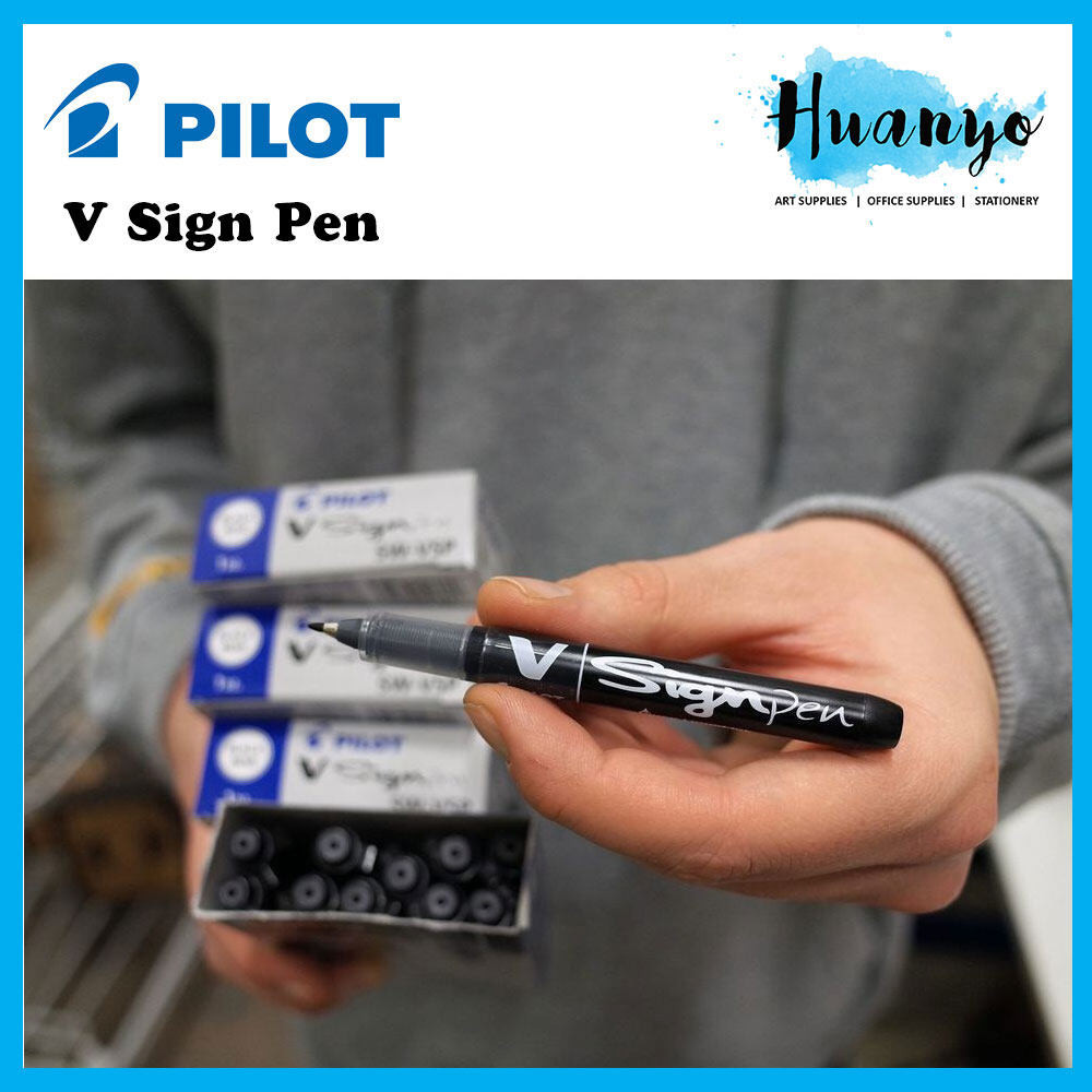Pilot V Sign Signature Pen 2.0MM (Black/Blue/Red Ink) | Shopee Philippines