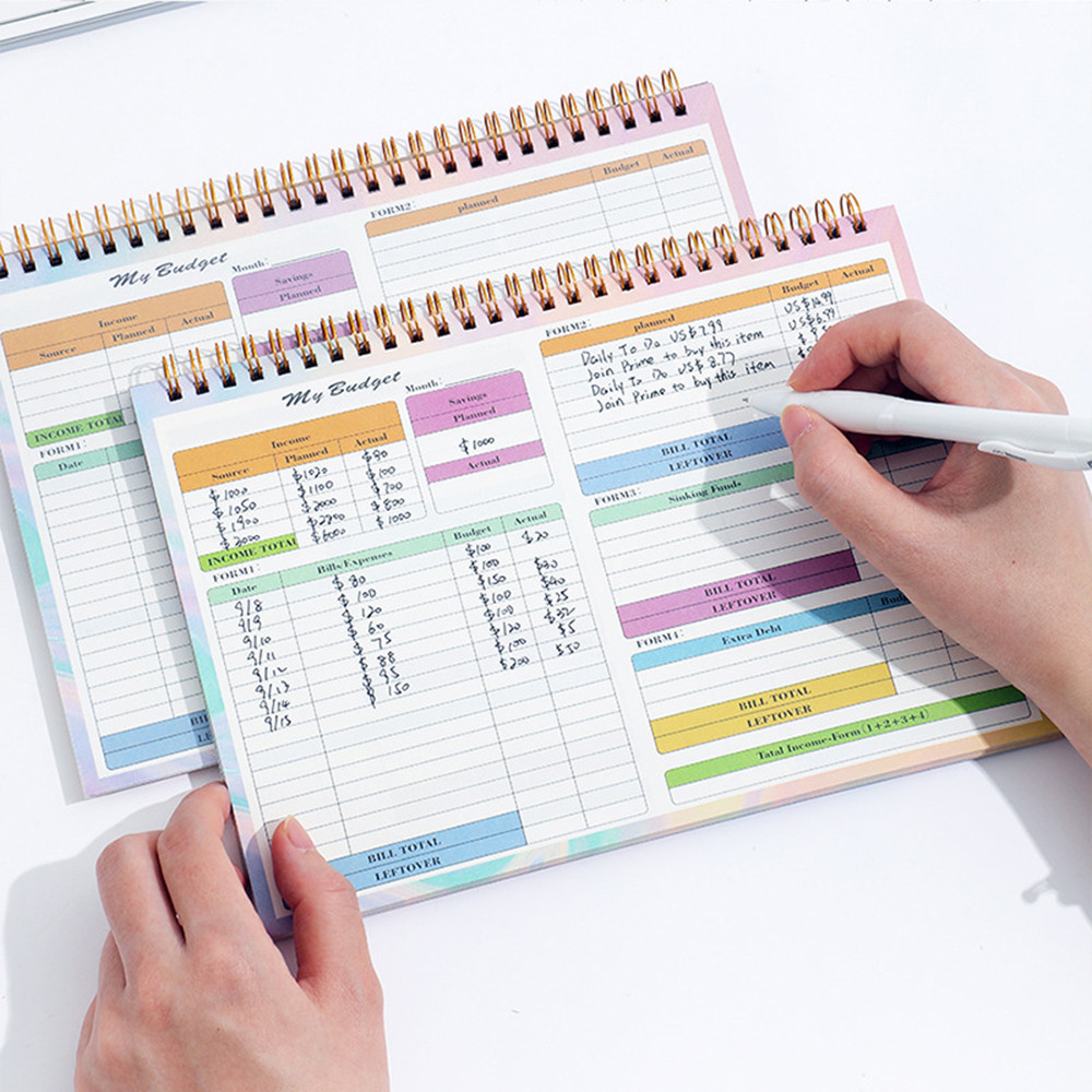 B5 Weekly Monthly Coil Book Family Cash Budget Planner Expense Tracker ...