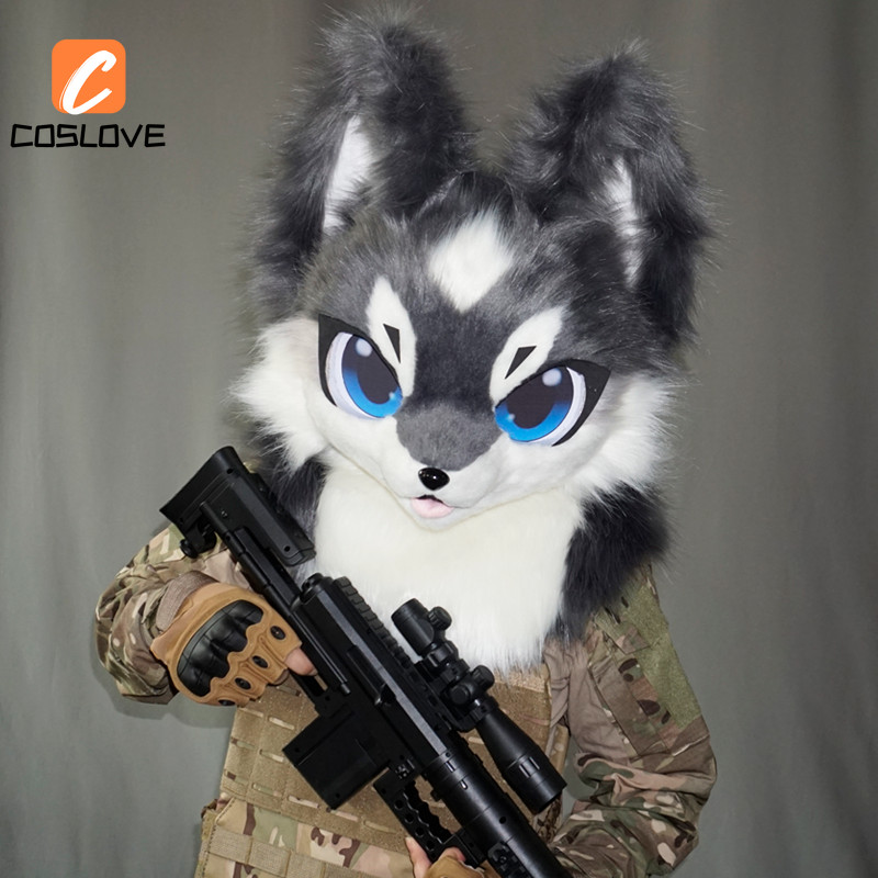 Fursuit Fury Cosplay Full Set Costume Suit for Adult Animal Style Head ...