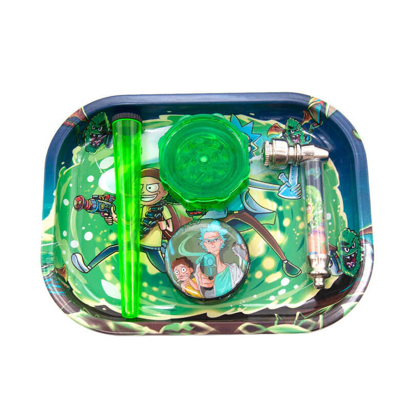 Sigarilyo Tray, Tubo, Medicine Box, Grinder, Riick Pattern 5-Piece ...