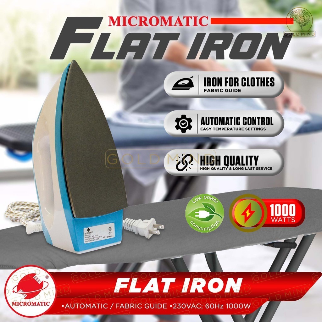 Micromatic Flat Iron Ergo Design Non-Stick 1000W | Shopee Philippines