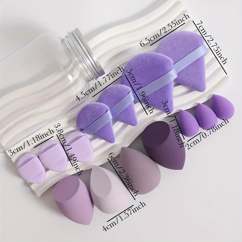 4pcs/7pcs/12pcs/14pcs Set Makeup Sponge Super Soft Cosmetic Triangle ...