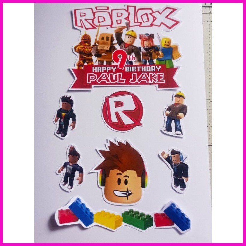 ۩ ROBLOX Cake TOPPERS PERSONALIZED | Shopee Philippines