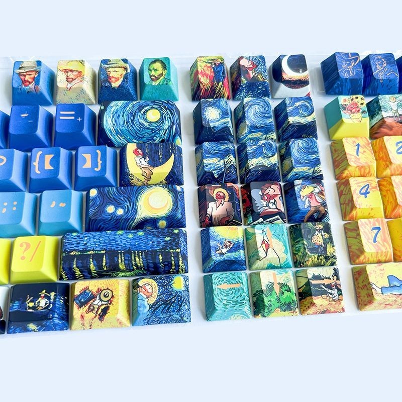 Van Gogh's World Keycap XDA/Cherry Profile PBT Five-sided Dye ...