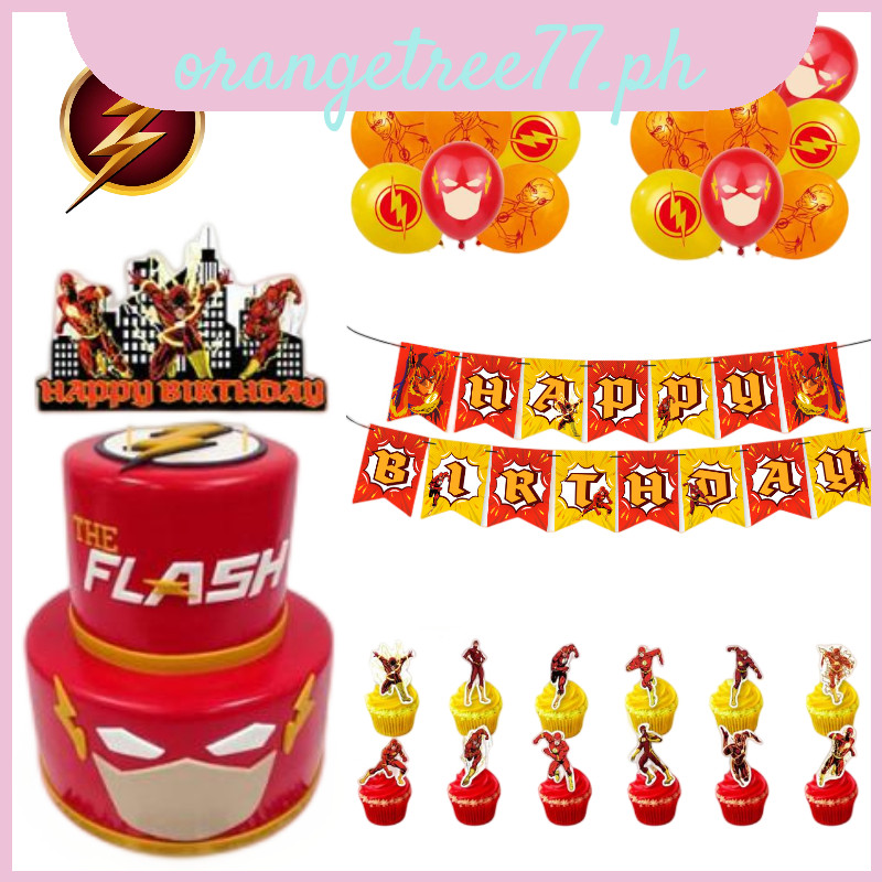 Flash Vibrant The Themed Party Supplies With Balloons, Bunting Topper ...