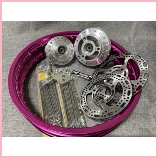 RAIDER 150 carb fi RIM SET black pink 1.4 all hub with bearing chrome ...
