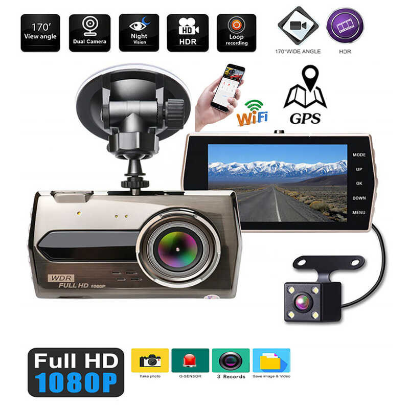 DVR Wifi Dash Cam Vehicle Camera 1080P HD Drive Video Recorder Night ...