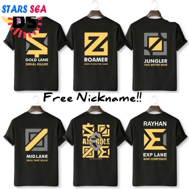 Kaos T-shirt Game Mobile Legend All Role Baju ML MLBB Distro Tops Men ...