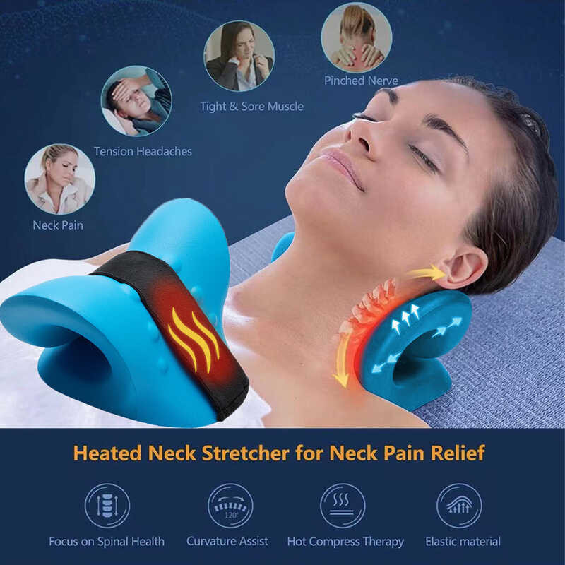 Massage Pillow Neck Shoulder Stretch Relaxer Cervical Muscle Relaxa ...