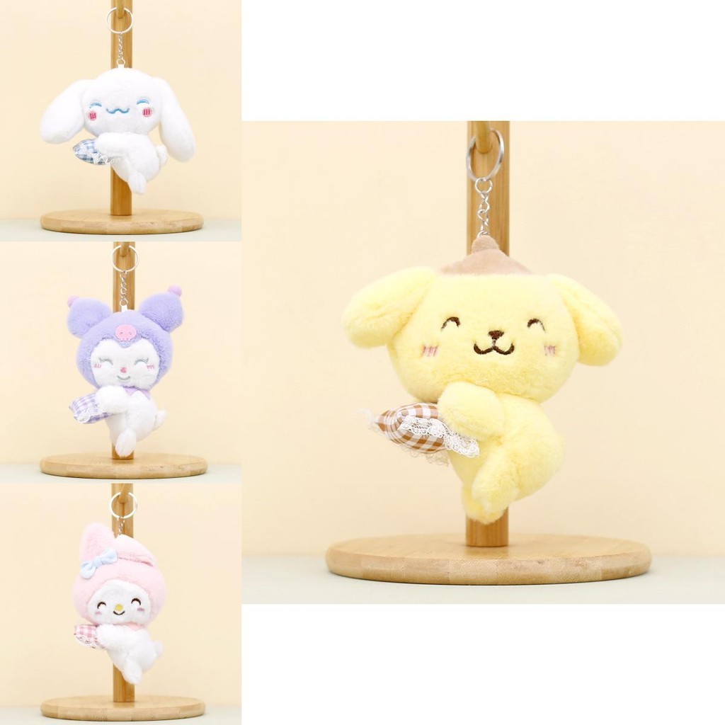 Whimsical Plush Sanrio Keychain With My Melody And Pompompurin Dolls ...
