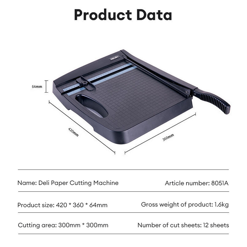 Deli Paper Cutter Manual Paper A4 Photo Trimmers Cutter Scrapbook ...