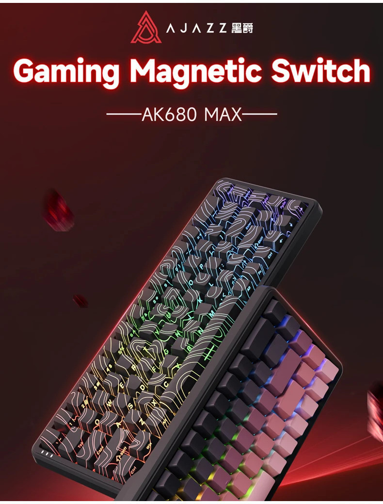 【Local Delivery】AJAZZ AK680 Max Wired Wireless Mechanical keyboard ...