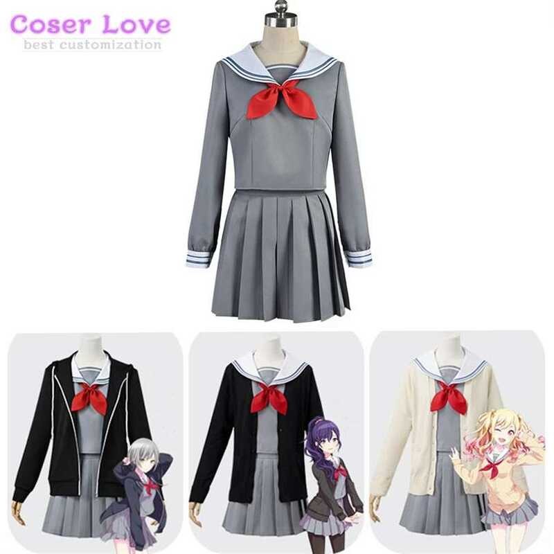 Sekai Project School Uniform Hoshino Ichika Hinomori Shiho Momoi Airi ...