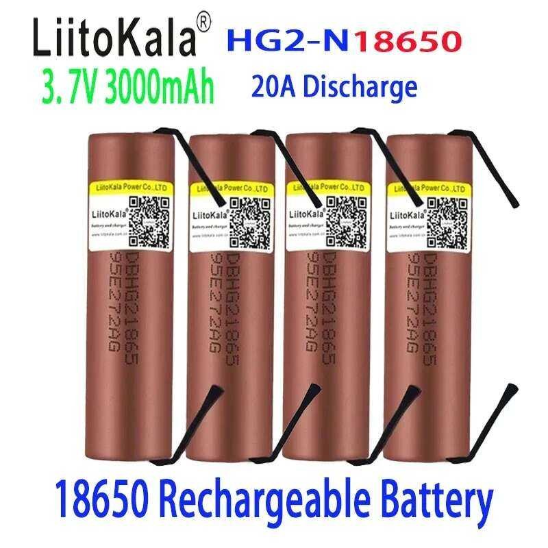 C6 Liitokala Original Hg2 3000Mah 3.7V 18650 Rechargeable Lithium ...