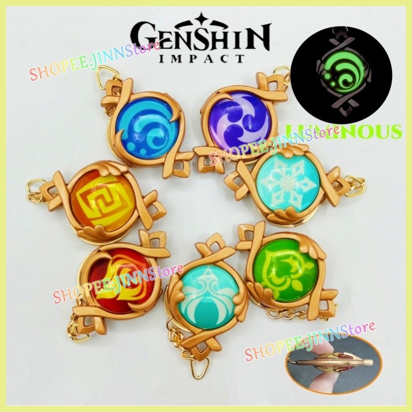 ∝ JN - Fontaine Vision Keychain GENSHIN IMPACT Vision Mondstadt Liyue ...
