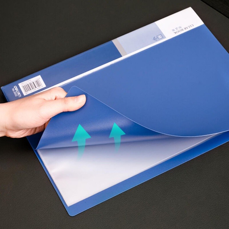 Deli A4 File Storage Bag E5002 20 Pages Display Book Insert Pocket File ...