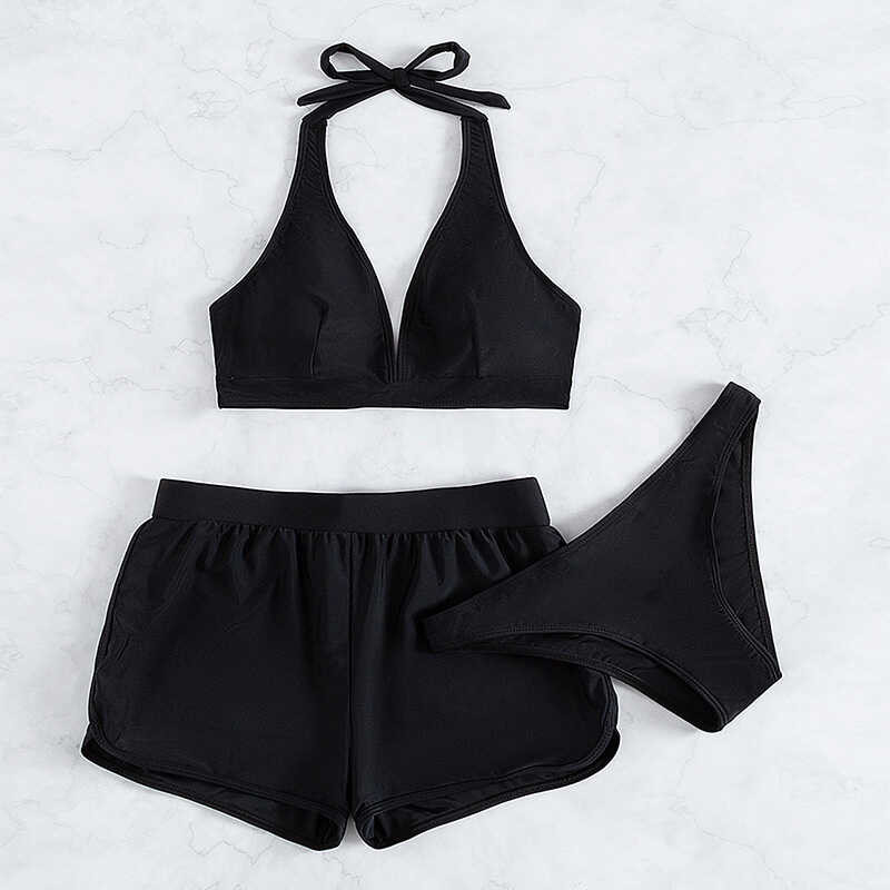 Swimsuits Summer Black Tankini Itinakda Ang Babaeng Swimwear Sports ...