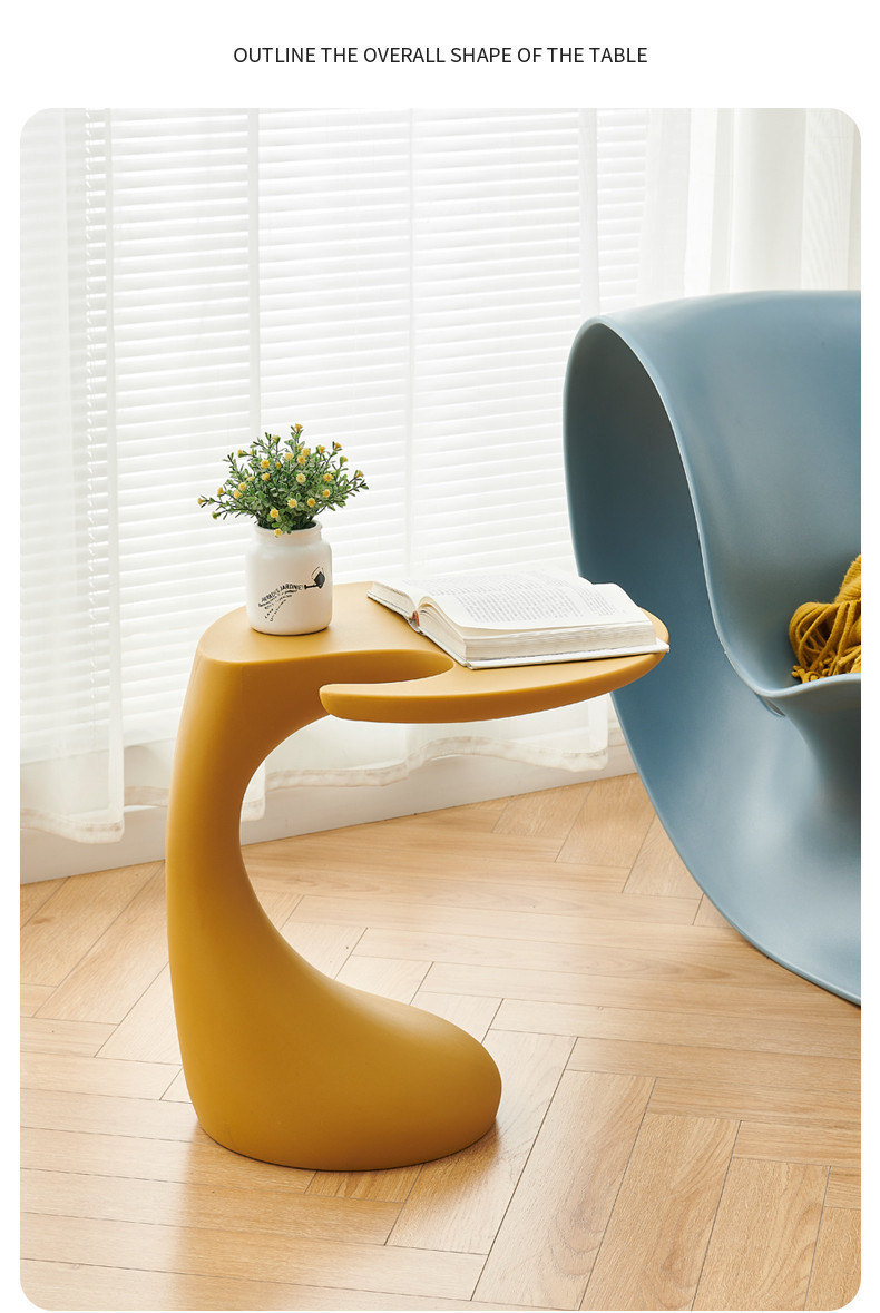 Shaped Coffee Table Sofa Side Table Plastic Side Table Simple Balcony ...