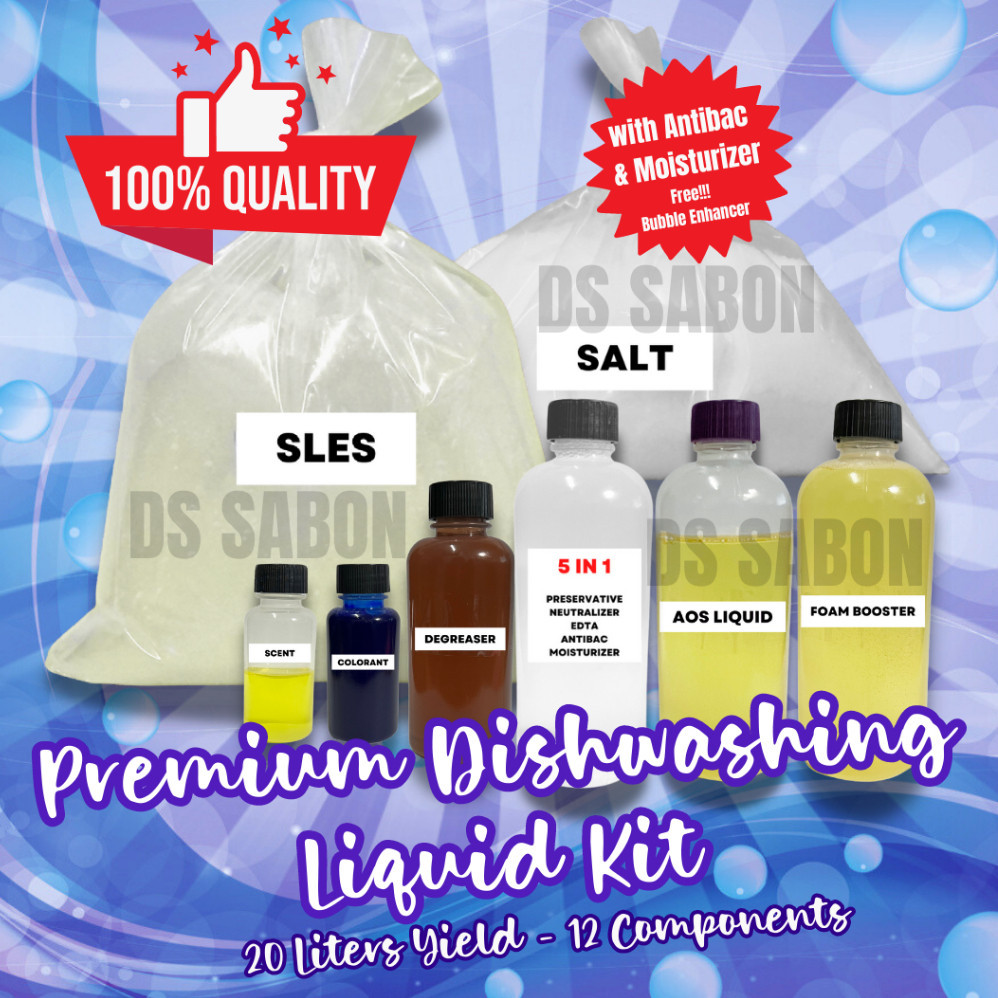 ⚾︎ [PREMIUM] DIY DISHWASHING LIQUID KIT 12 COMPONENTS WITH BUBBLE ...