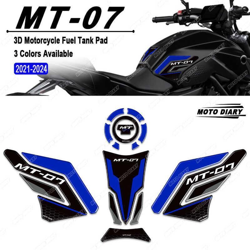 Fuel Pad Mt07 Stickers 3D Tank Protection Decals Waterproof Para Sa ...