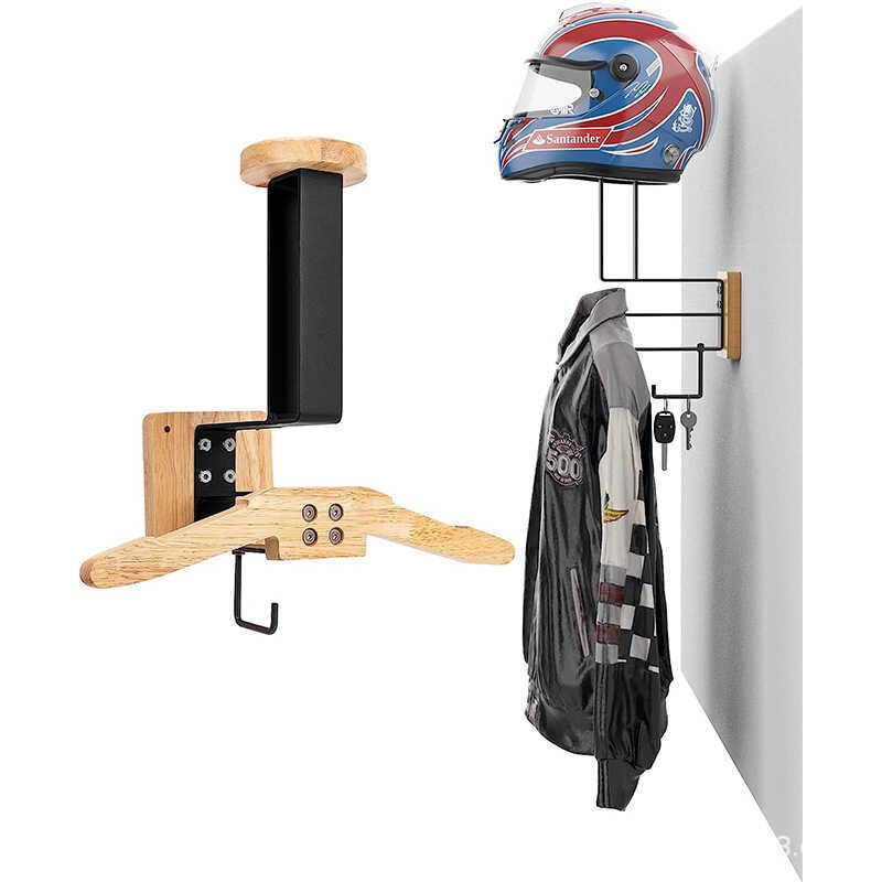 Rack Home Storage Wall-Mounted Tactical Vest Helmet Display Wooden ...