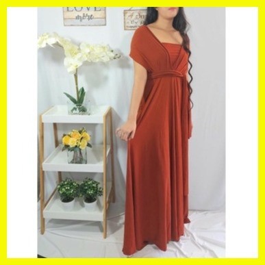 D12Trading | Infinity Dress RUSTY ORANGE/DARK COLOR FLOOR LENGTH ...