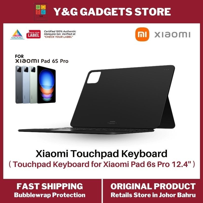Xiaomi Pad 6S Pro 12.4" Touchpad Keyboard Large keycaps and key spacing ...