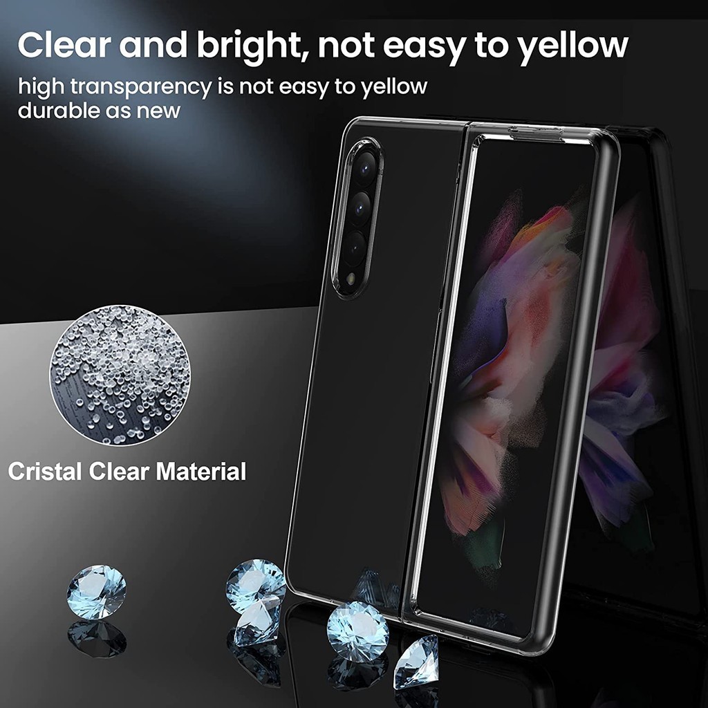For Samsung Galaxy Z Fold 6 4 5 3 2 Fold6 Fold5 Transparent Case Front ...